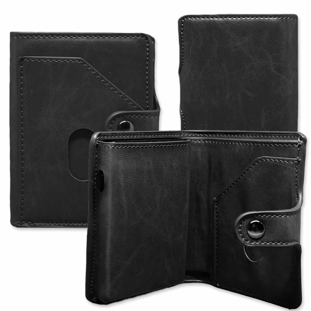 Kunstleren RFID Portemonnee Zwart - OVhanger.nl